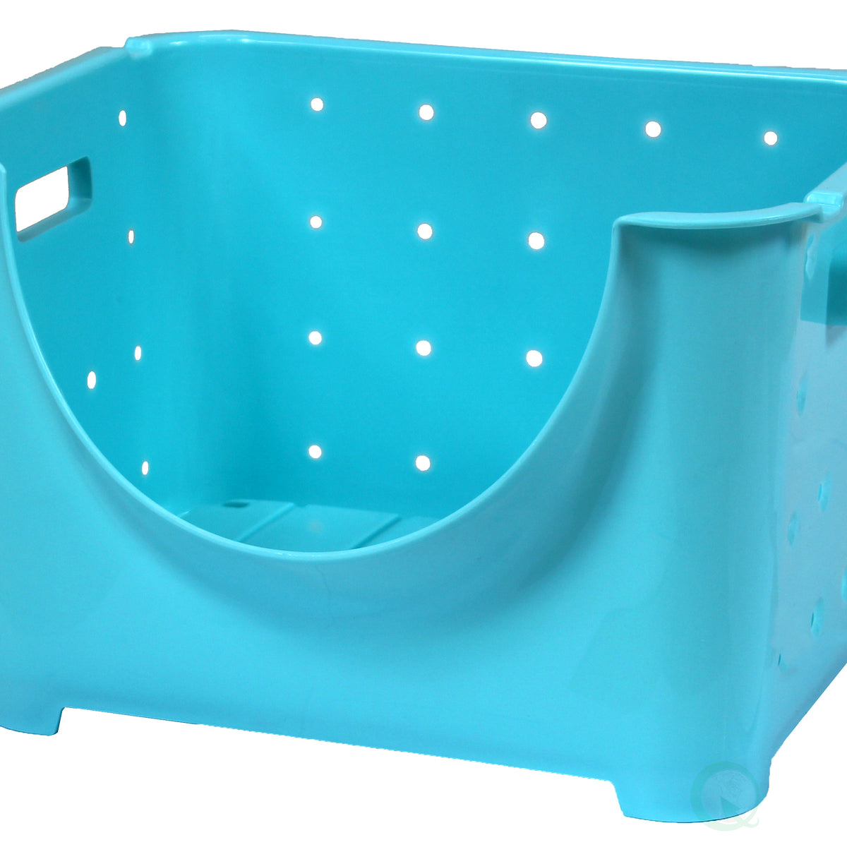 Stackable Plastic Storage Container, Blue Stacking Bins | LEHADAR